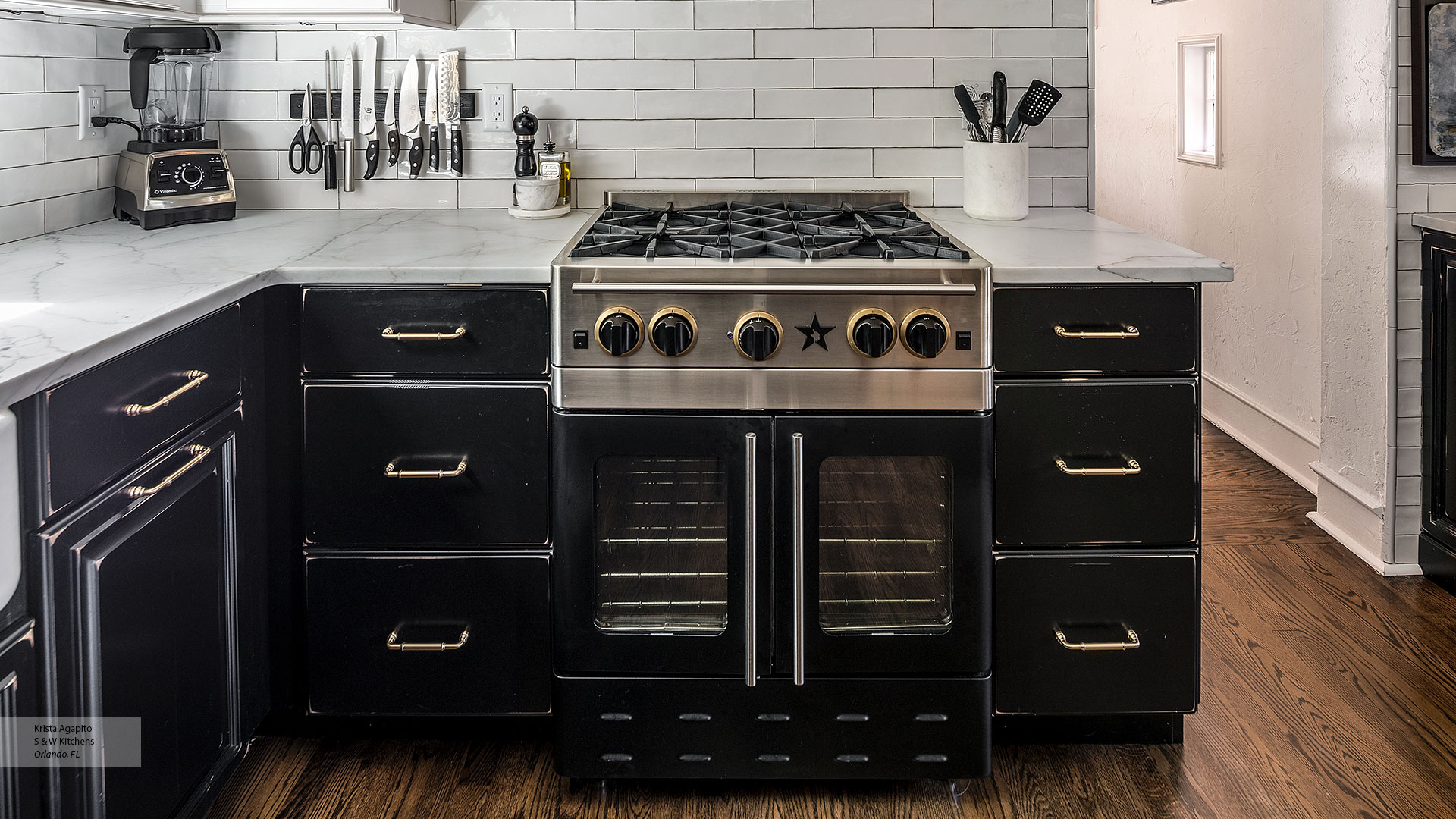 Transitional Black Maple Kitchen Cabinets in Custom Finish