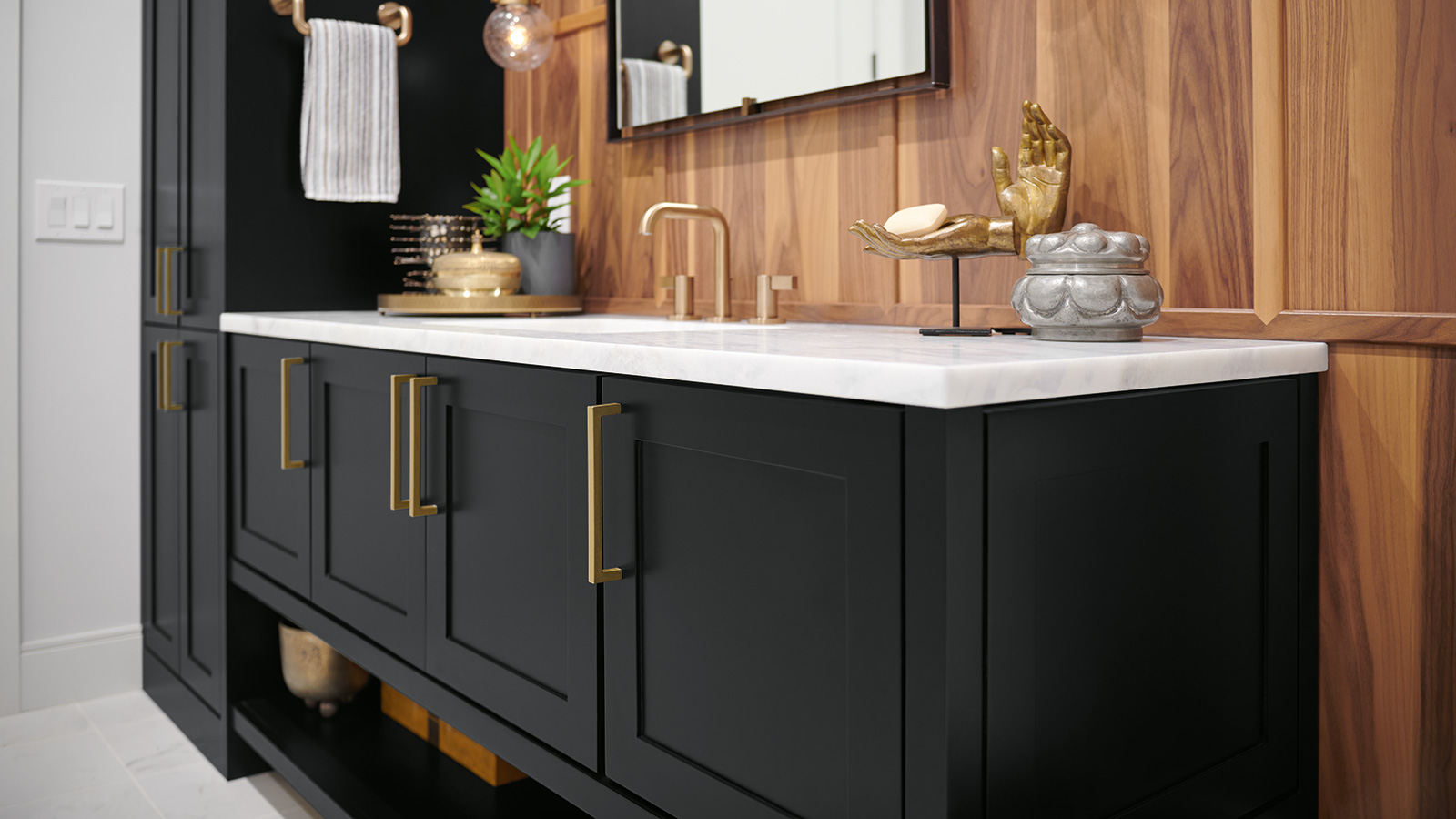 Bold and Beautiful Black Maple Bathroom